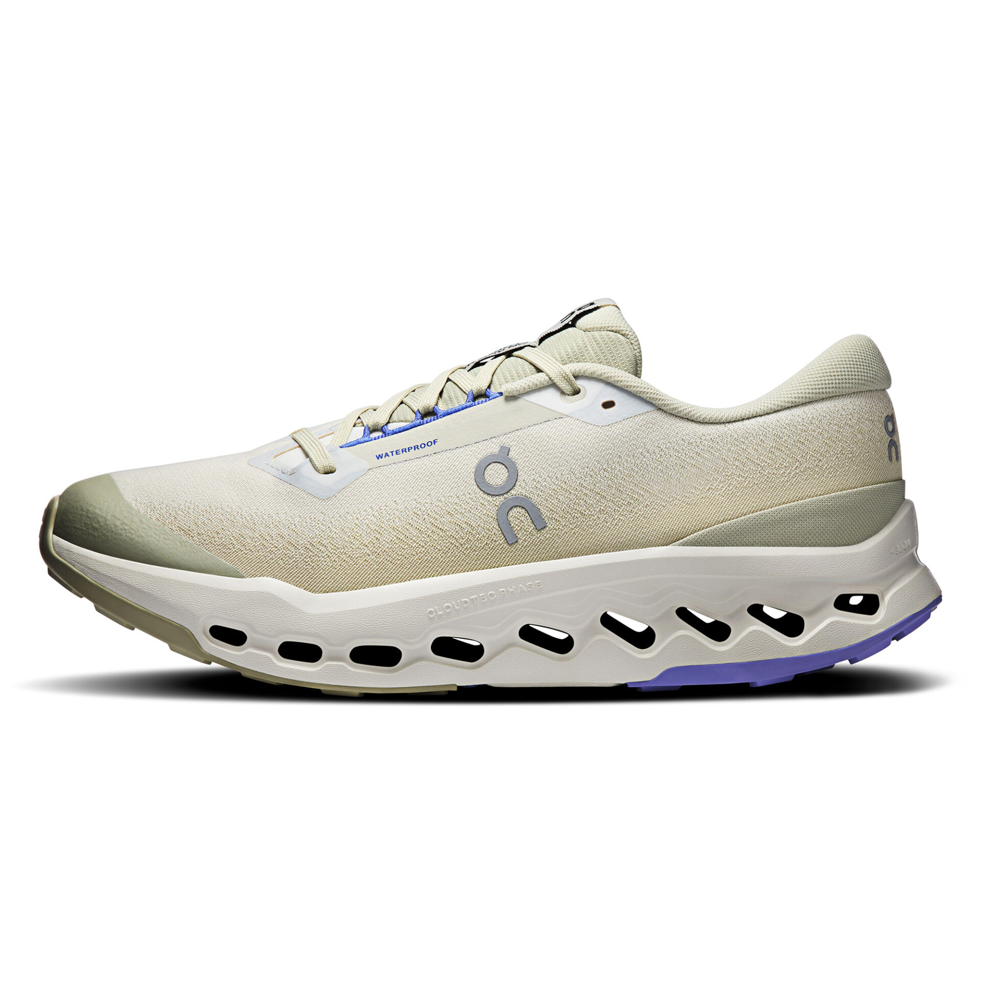 On Men's Cloudsurfer Trail 2 Waterproof - Ghost/Chalk | Running Bath
