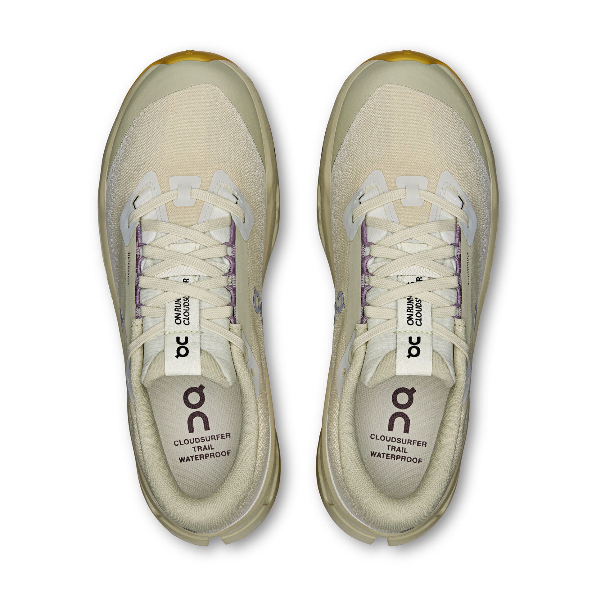 On Women's Cloudsurfer Trail 2 Waterproof - Ghost/Chalk | Running Bath