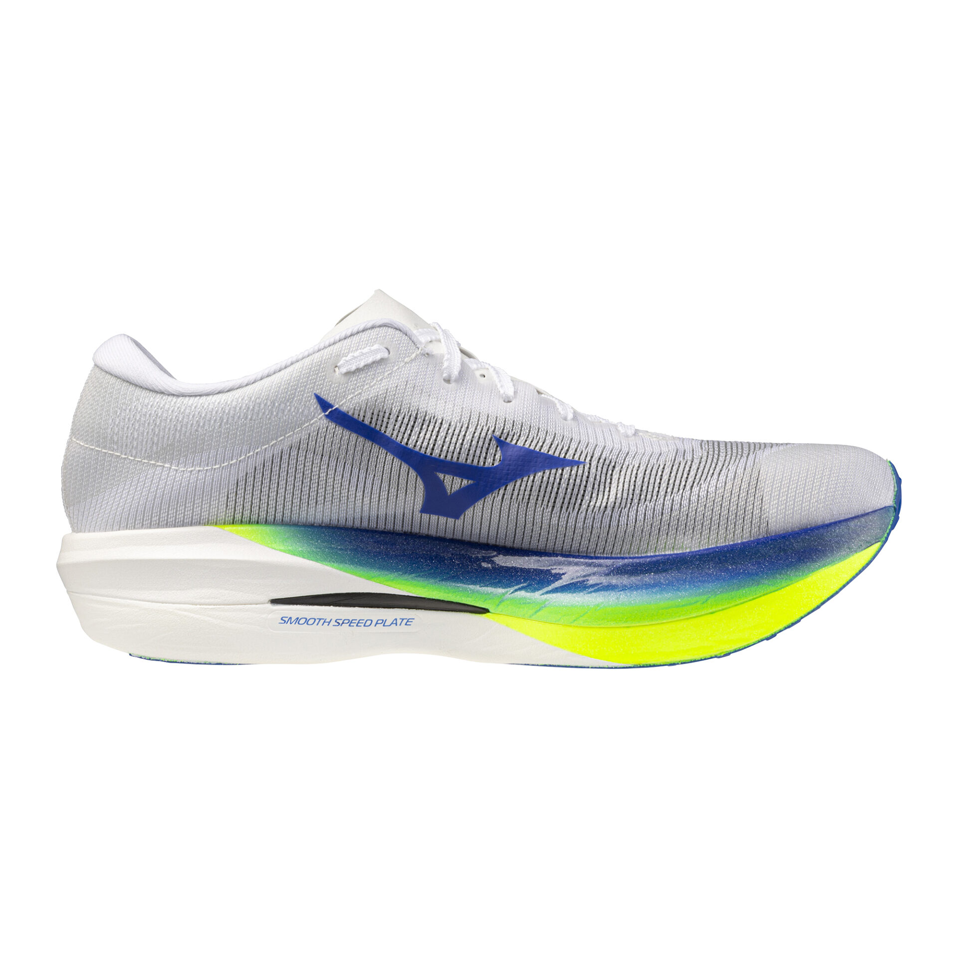 Mizuno Hyperwarp Elite - White/Lightning Yellow/Hyper Blue | Running Bath