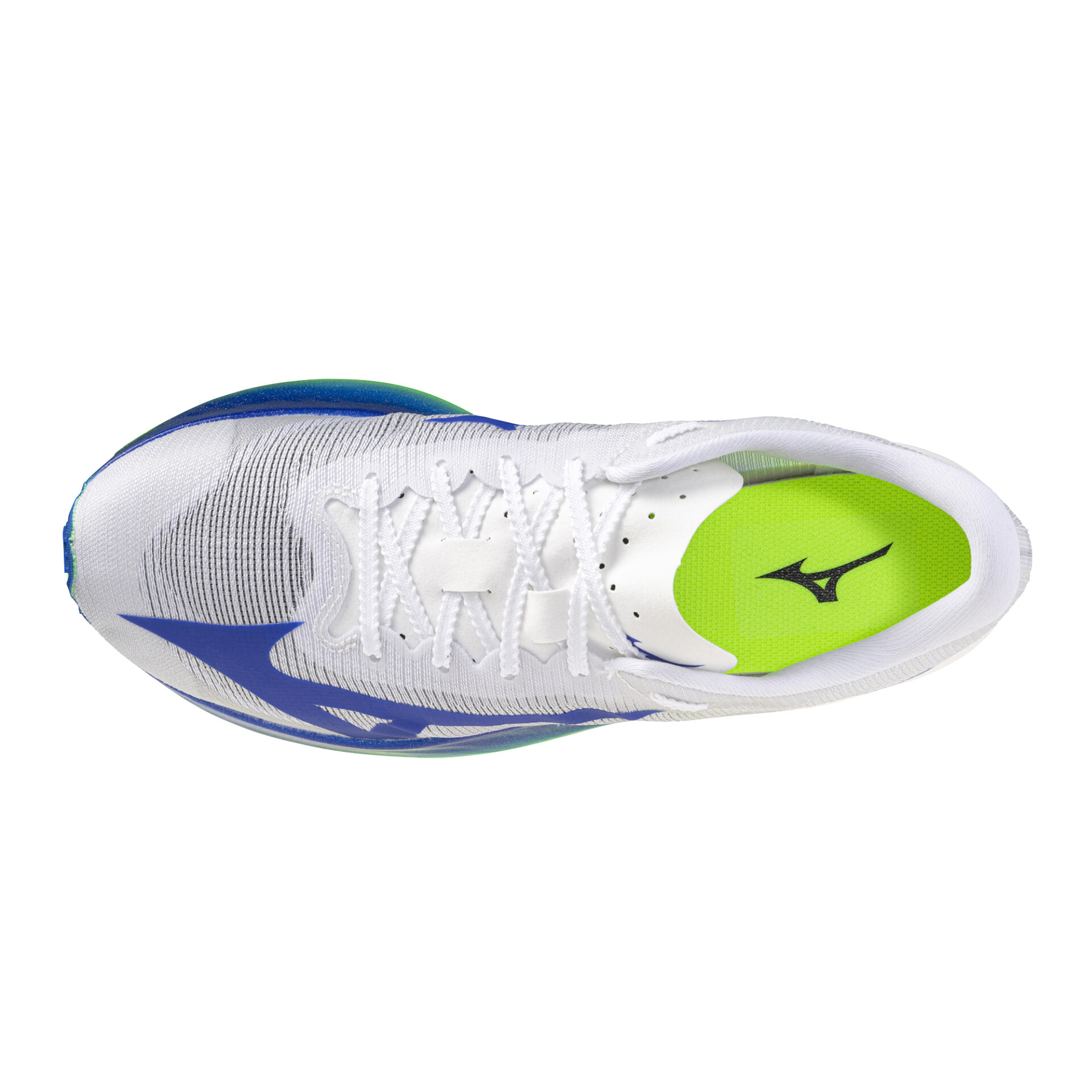Mizuno Hyperwarp Elite - White/Lightning Yellow/Hyper Blue | Running Bath